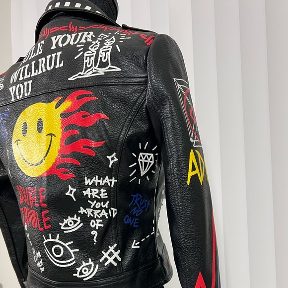 Nevada Love | Jackets & Coats | Nevada Love France Faux Vegan Studded ...